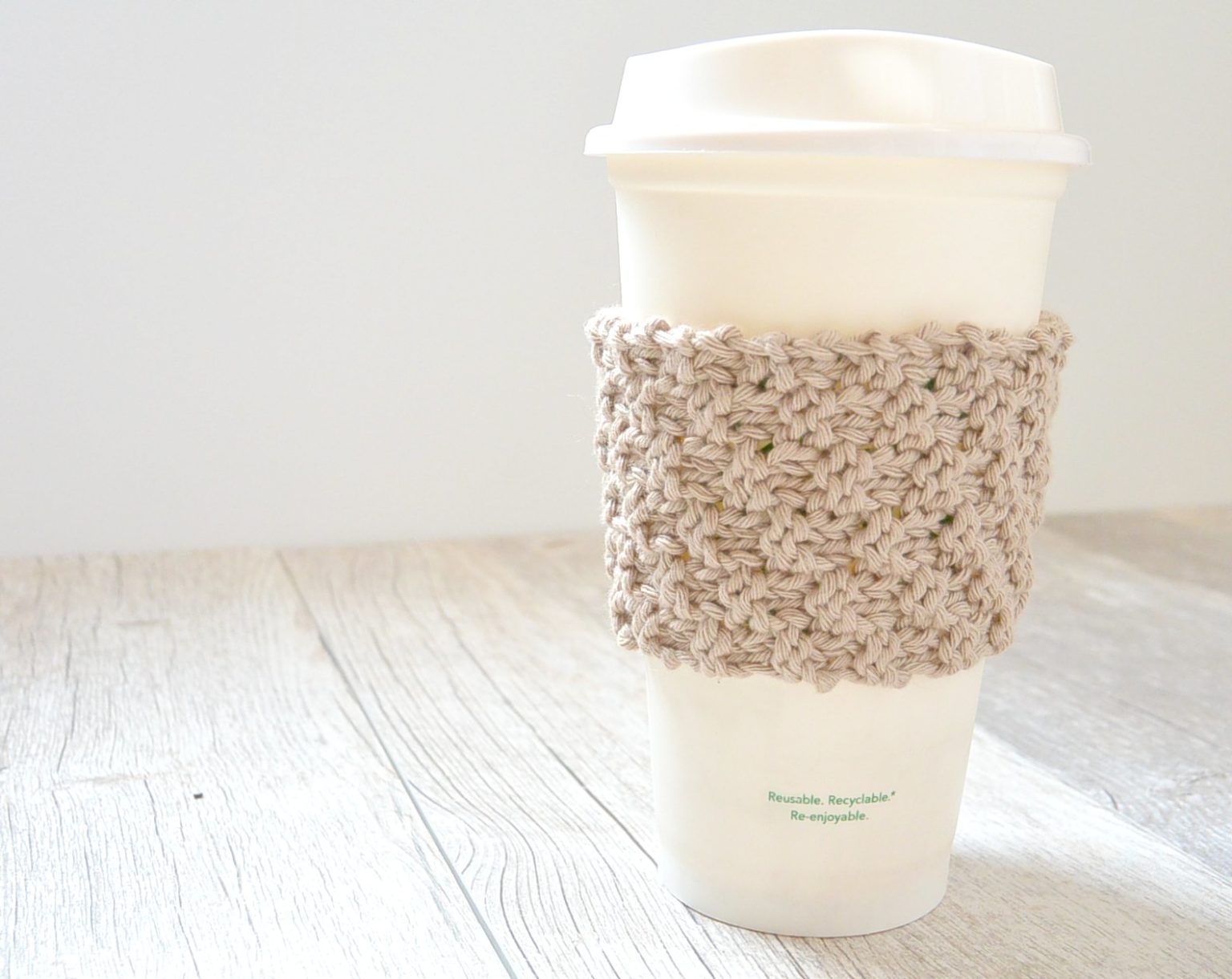 Perfect Coffee Cozy Knitting Pattern – Mama In A Stitch