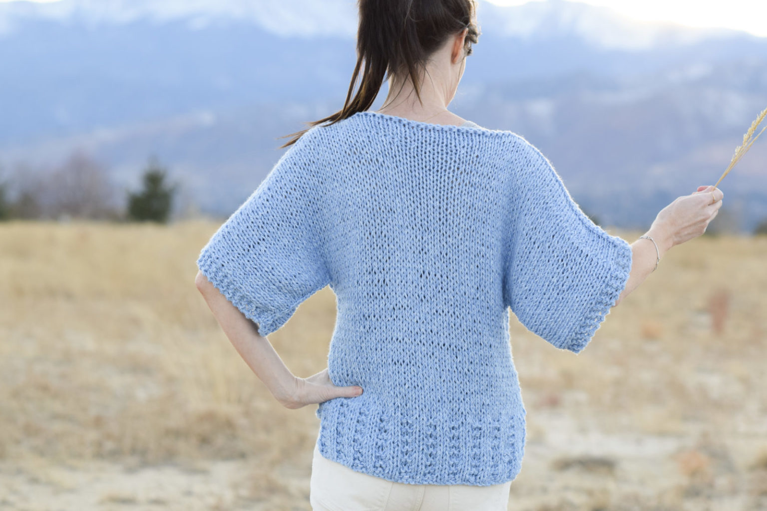 Easy Knit Boxy T Shirt "Jeans" Pattern – Mama In A Stitch