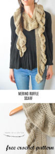 Merino Crocheted Ruffle Scarf Pattern – Mama In A Stitch