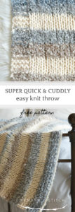 Cuddly Quick Knit Throw Blanket Pattern – Mama In A Stitch