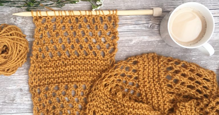 Honeycombs Summer Easy Scarf Knitting Pattern – Mama In A Stitch