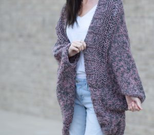 Easy Relaxed Marled Cardigan Knitting Pattern – Mama In A Stitch
