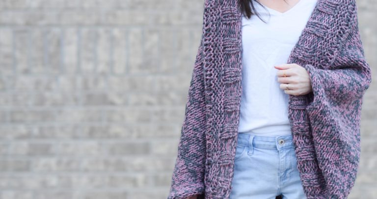 Easy Relaxed Marled Cardigan Knitting Pattern – Mama In A Stitch