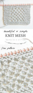 Knit Mesh Square Pattern – Mama In A Stitch