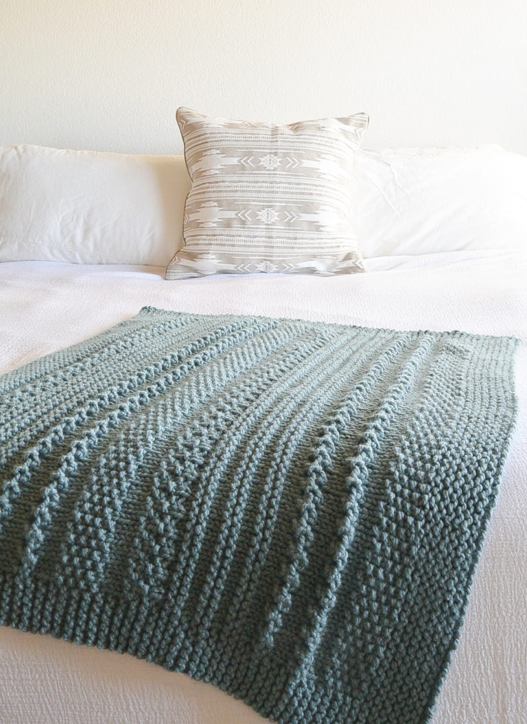Winter Cuddler Throw Blanket Knitting Pattern – Mama In A Stitch