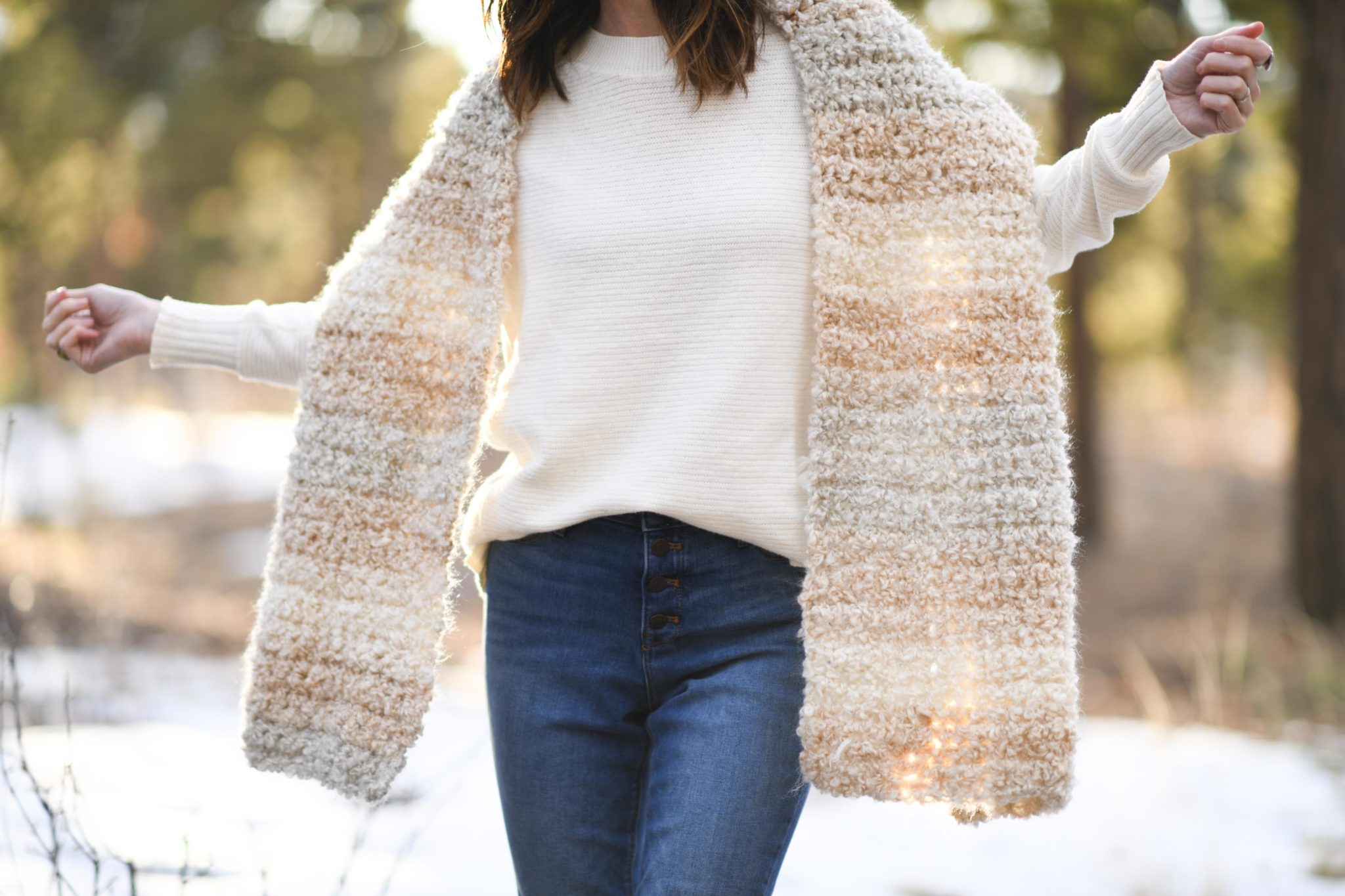 Juno Boucle Beginner Crochet Wrap Free Pattern – Mama In A Stitch