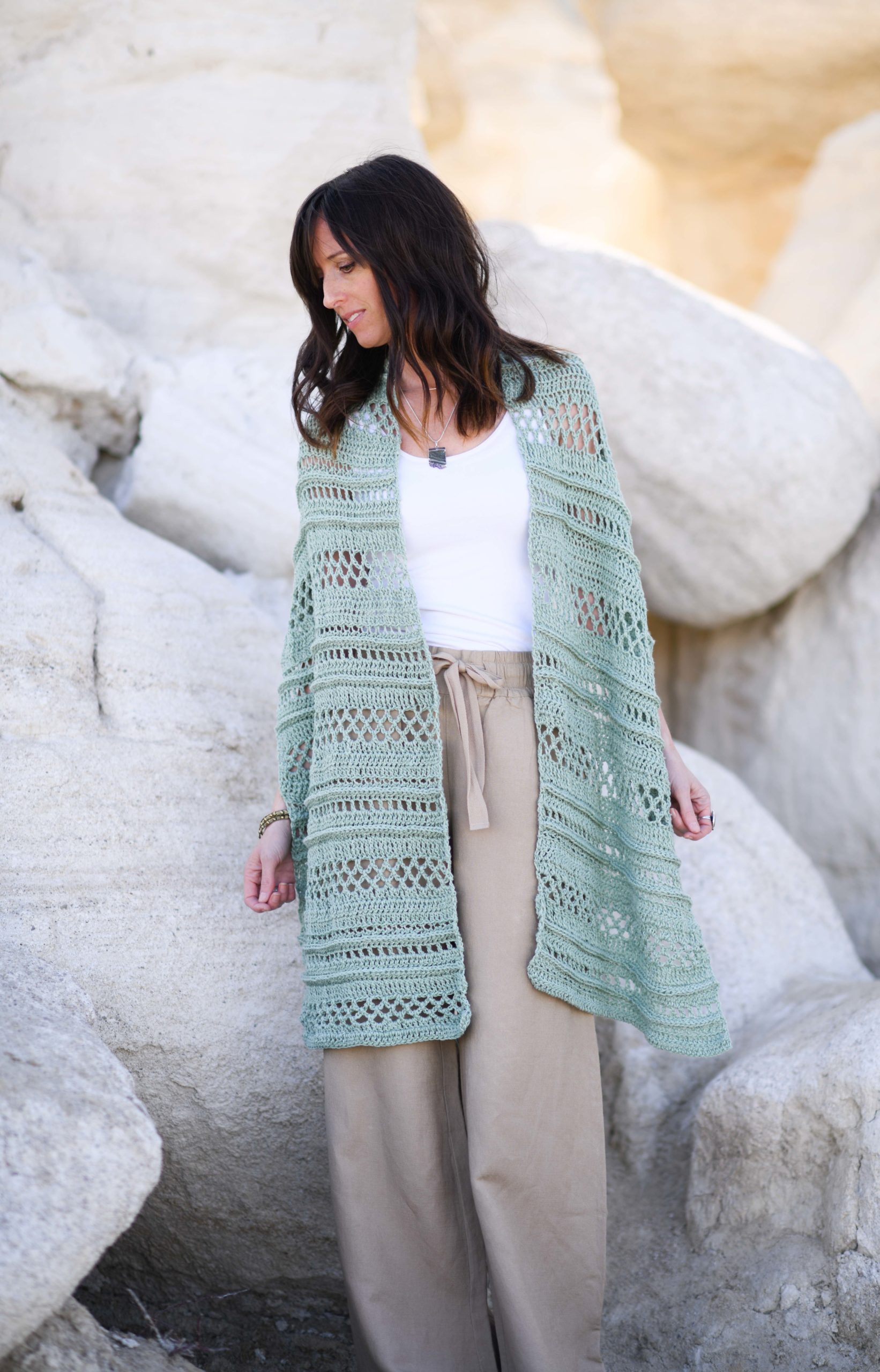 Light Crochet Shawl - Summertide Wrap Pattern – Mama In A Stitch