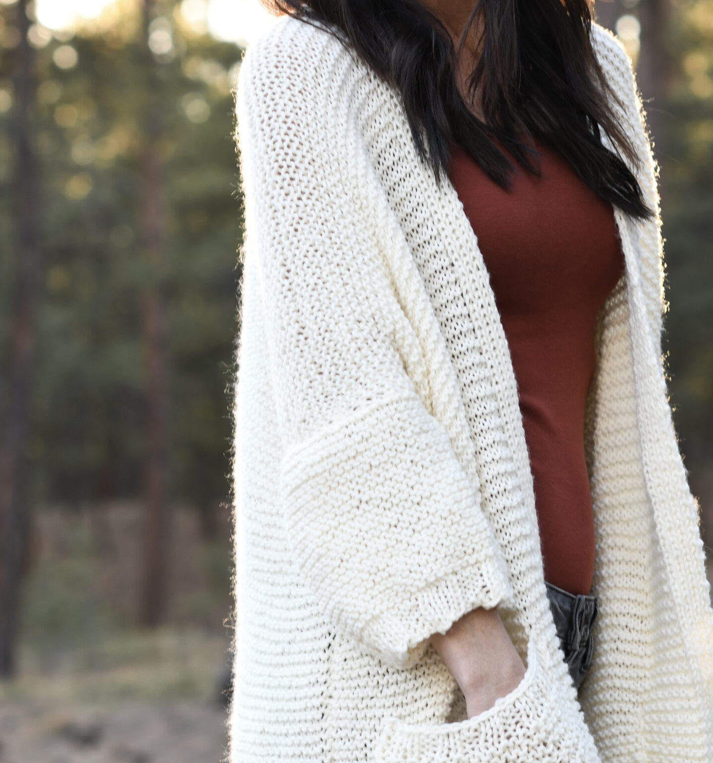 Haven Pocket Shawl Cardigan Knit Pattern – Mama In A Stitch