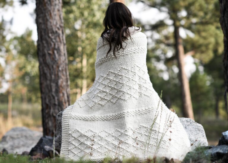 Modern Mountain Throw Knitting Pattern – Mama In A Stitch
