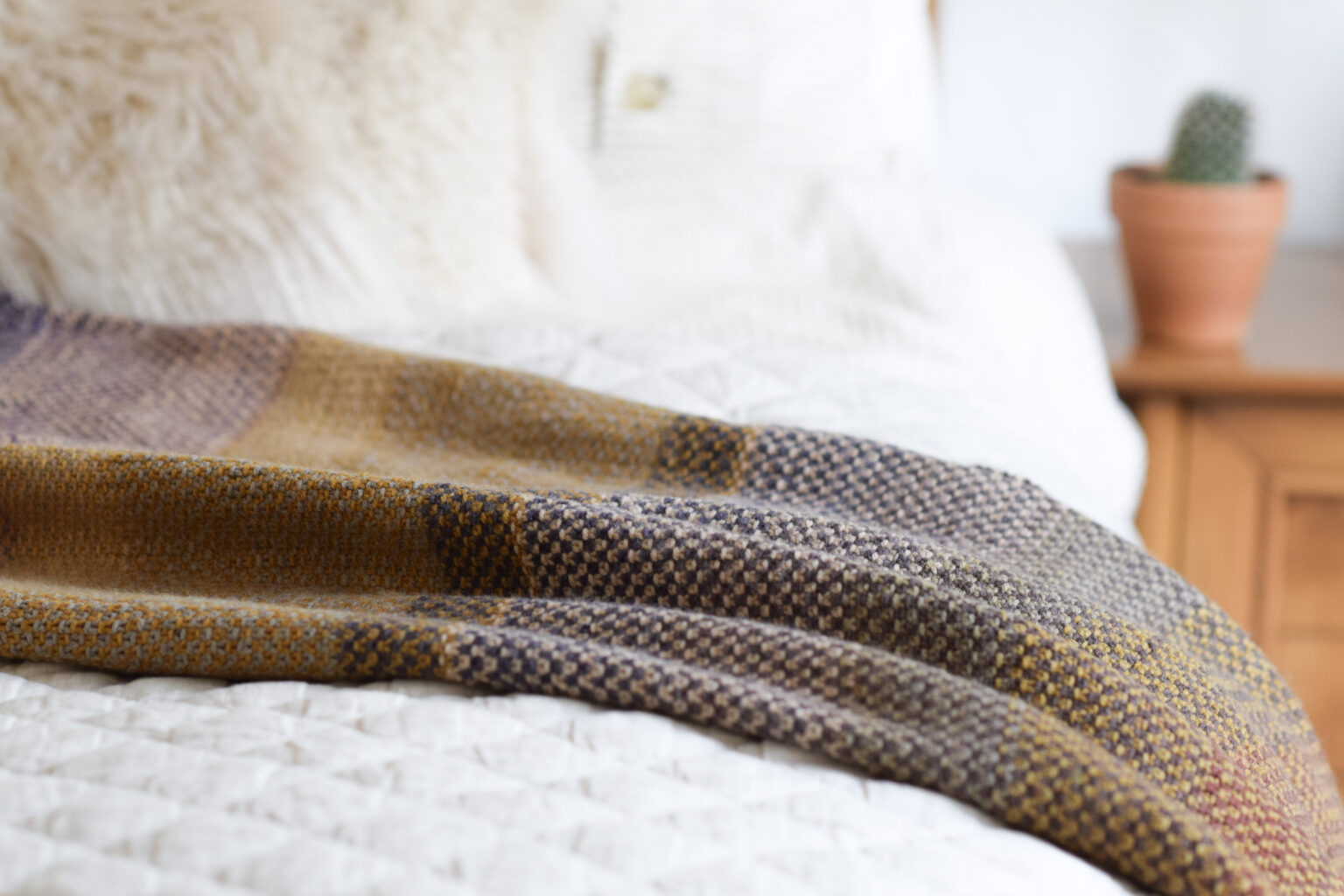 Woven Look Blanket Knitting Pattern – Mama In A Stitch