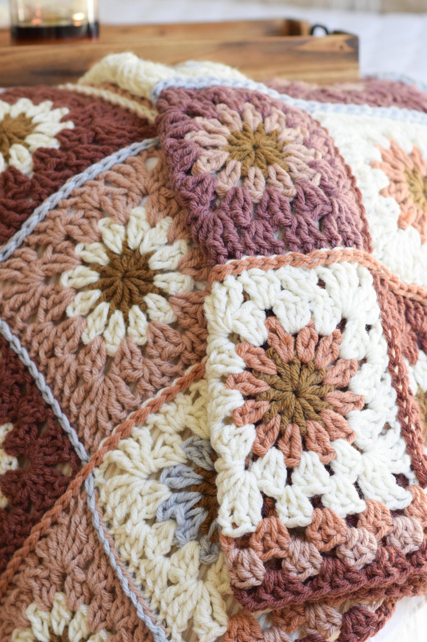 Harvest Flower Blanket Crochet Pattern – Mama In A Stitch