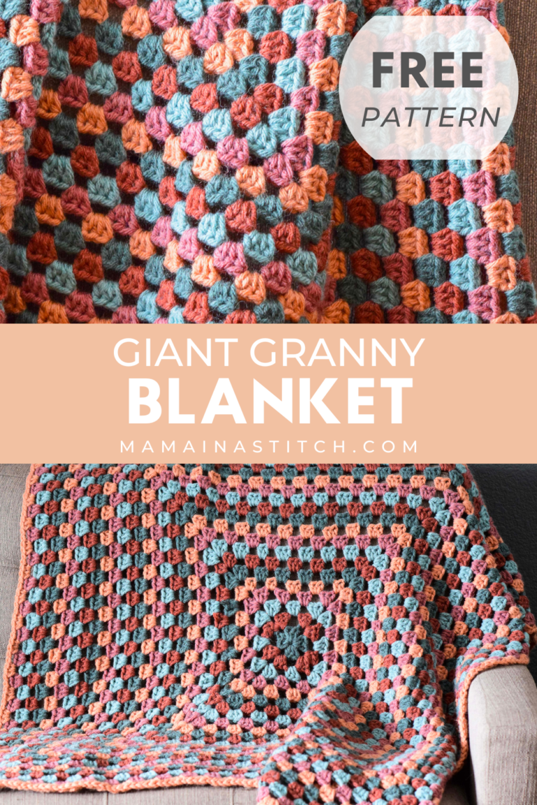 Giant Granny Square Blanket Crochet Pattern – Mama In A Stitch
