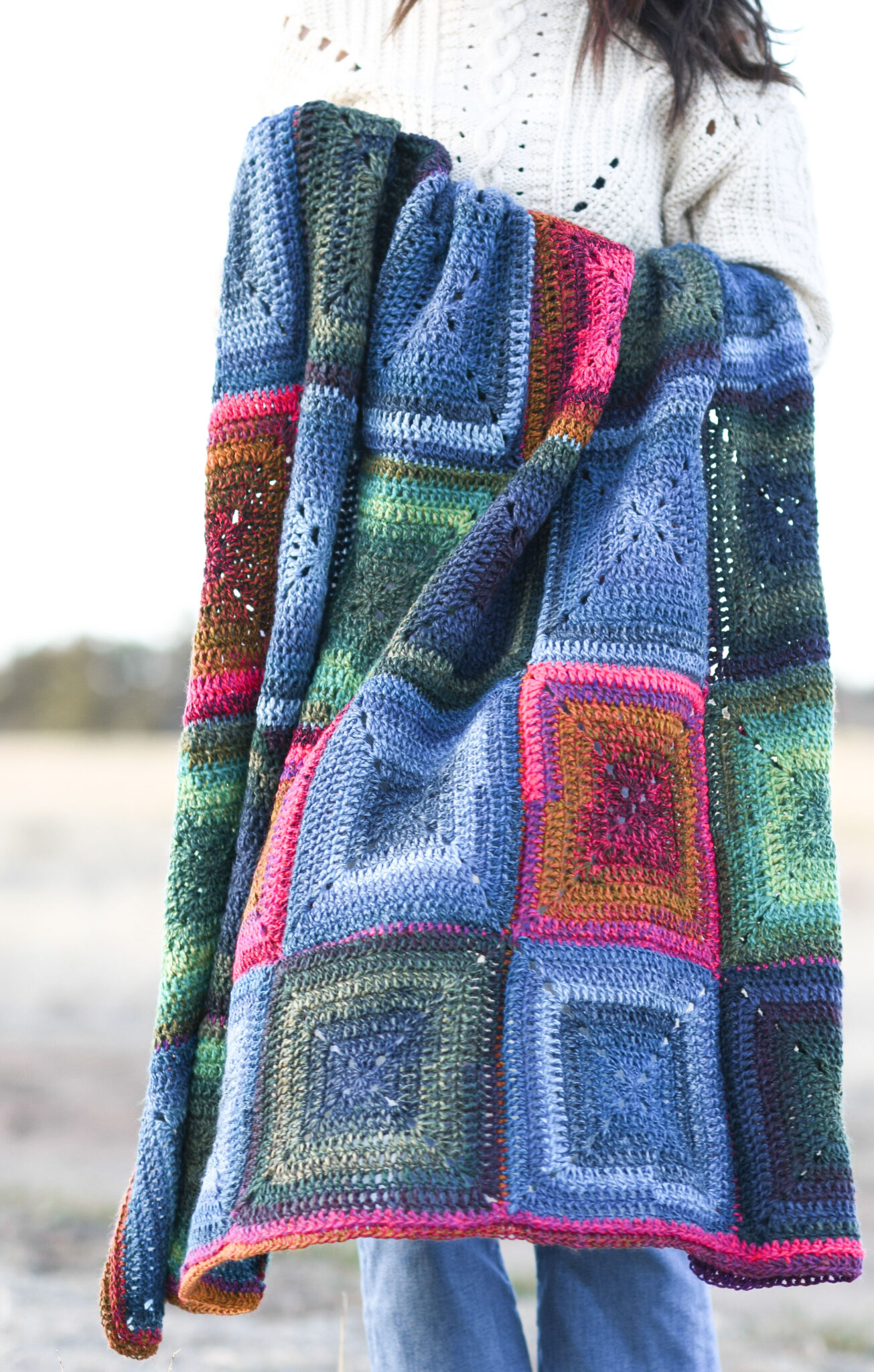 Giant Granny Square Blanket Crochet Pattern – Mama In A Stitch